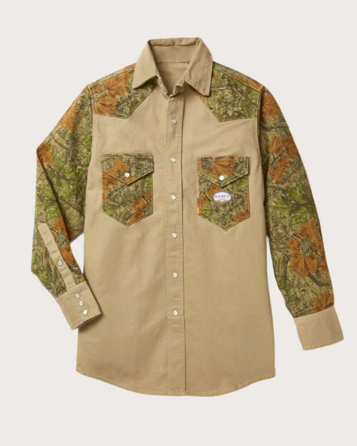 Rasco FR Camo/Khaki Two Tone Work Shirt (CLOSEOUT)